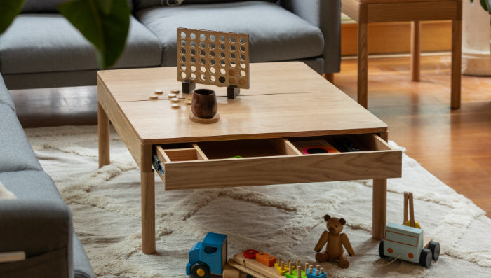 Solid Timber Bedside Table | Wooden Sidetable for Bedroom & Living Room ...